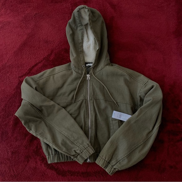 PacSun | Jackets & Coats | Pacsun Olive Hoodie Bomber Jacket | Poshmark